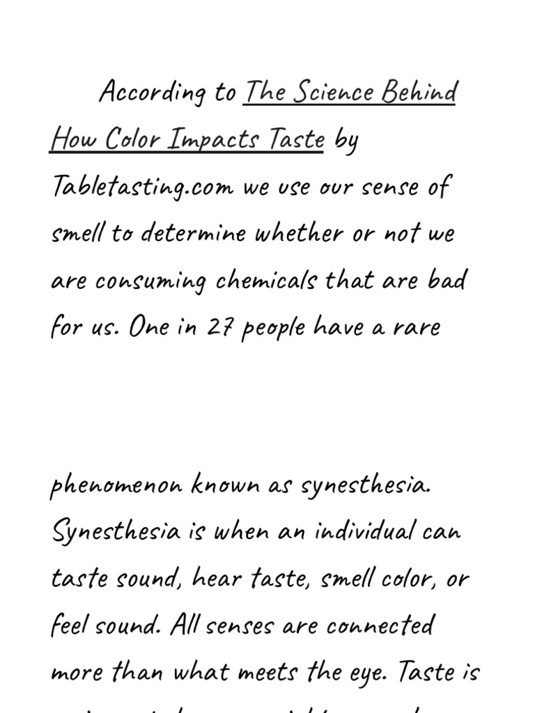 does color affect taste-7 | PDF | Taste