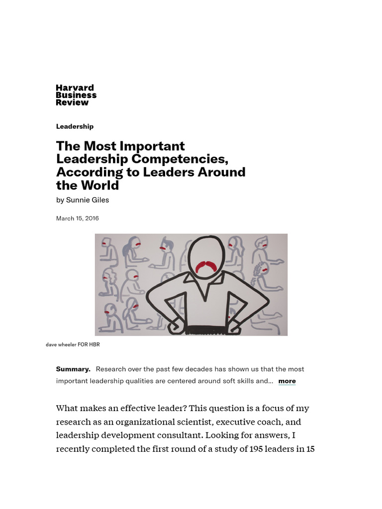 The Most Important Leadership Competencies, According To Leaders Around ...
