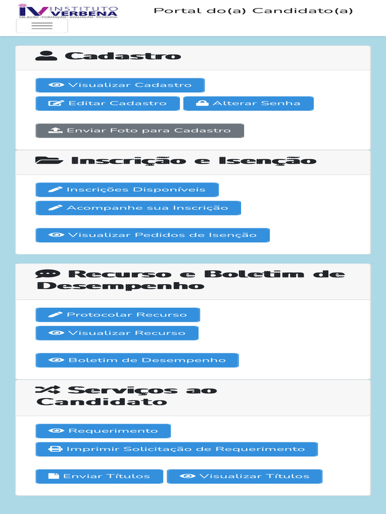 Portal Do(a) Candidato(a) | PDF