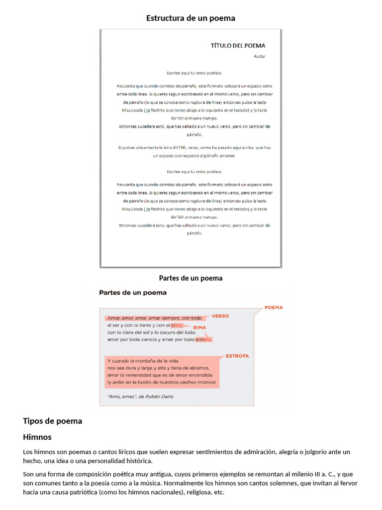 Estructura de Un Poema | PDF | Sátira | Poesía