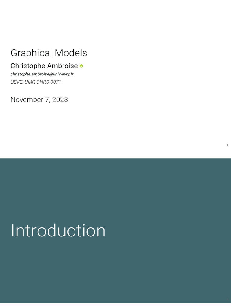 Directed Graphical Models | PDF | Bayesian Network | Discrete Mathematics