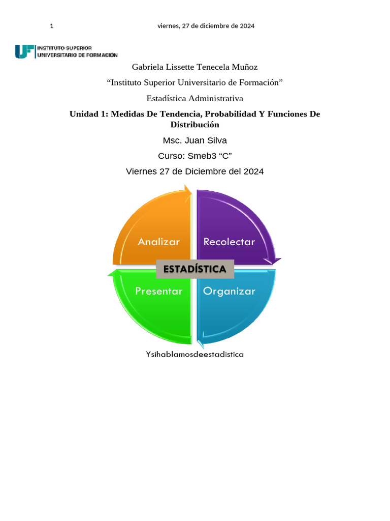 Gabriela Lissette Tenecela Muñoz Tarea 2 | PDF | Significado aritmetico ...