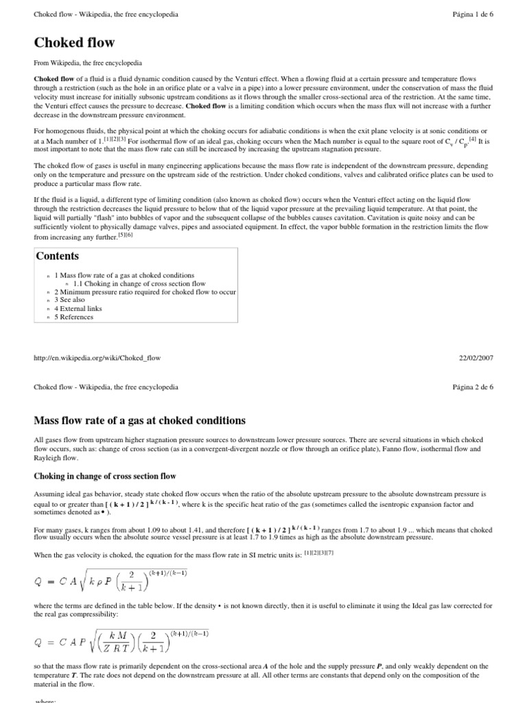 Choked Flow | PDF | Dynamics (Mechanics) | Soft Matter