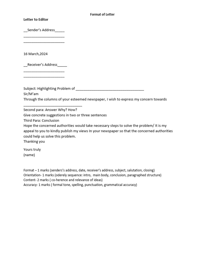 Format of Letter | PDF