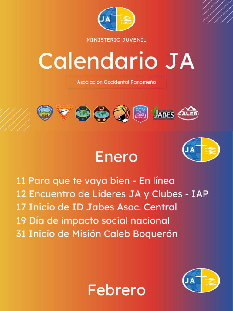 Calendario JA 2025 | PDF
