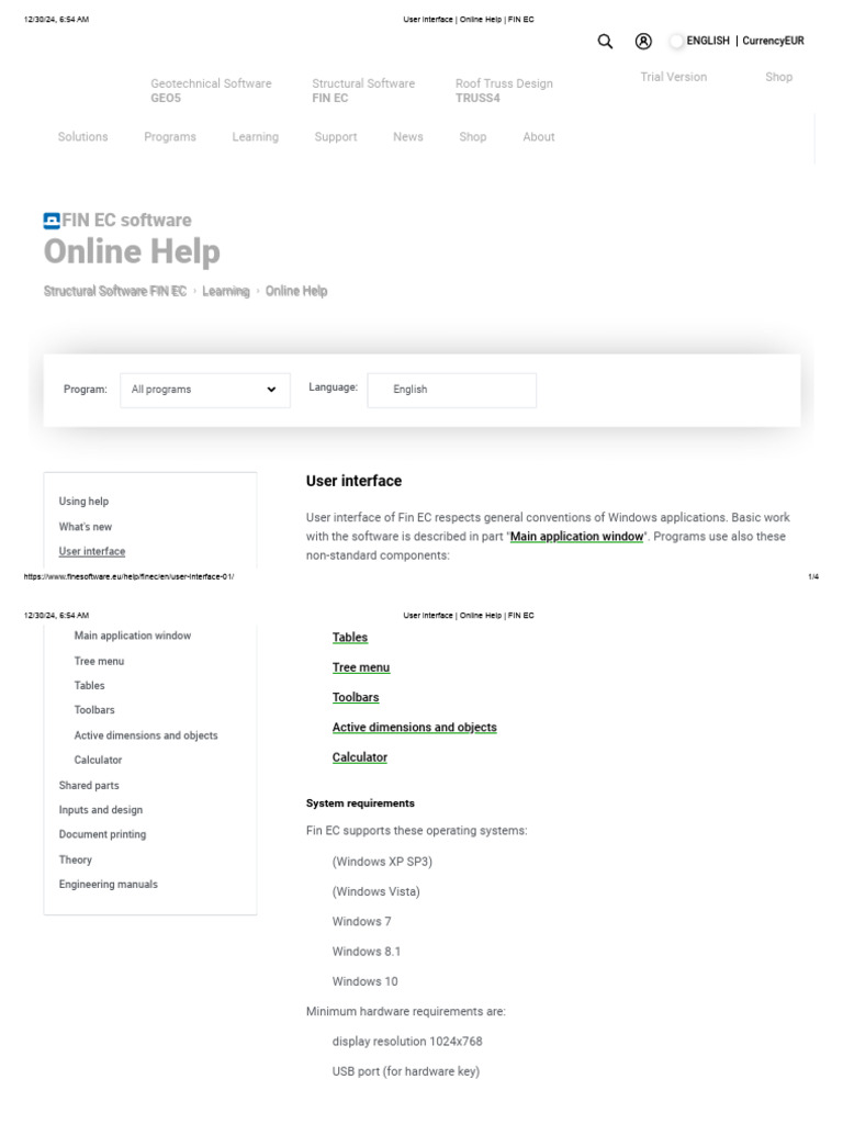 FIN EC Software User Interface Guide | PDF | Microsoft Windows | Software