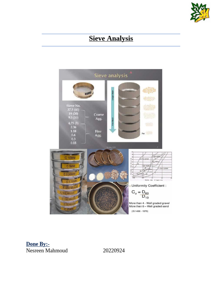 Sieve Analysis | PDF | Soil | Natural Materials