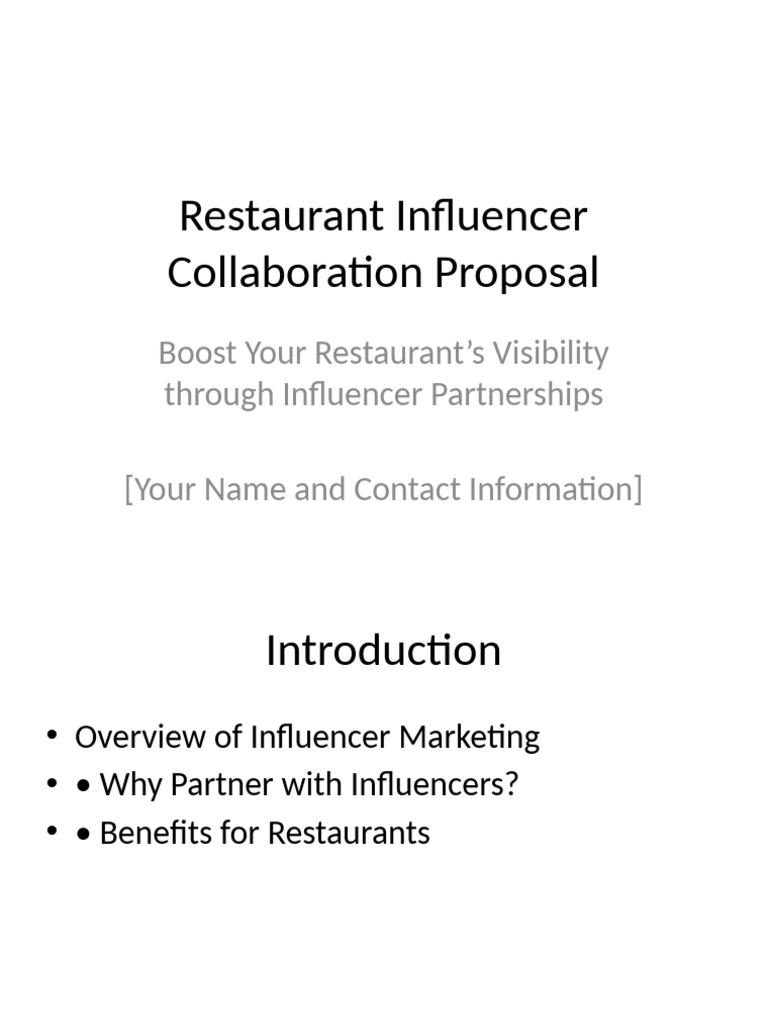 Influencer Collaboration Proposal | PDF
