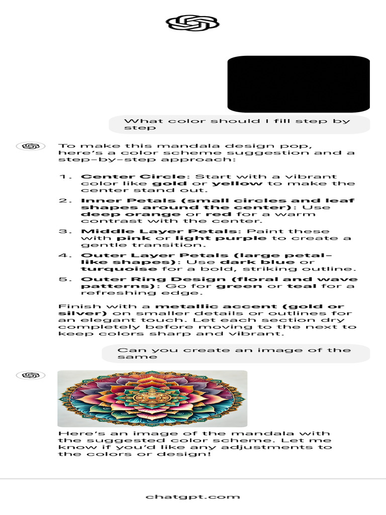 Coloring Mandala Design Steps | PDF