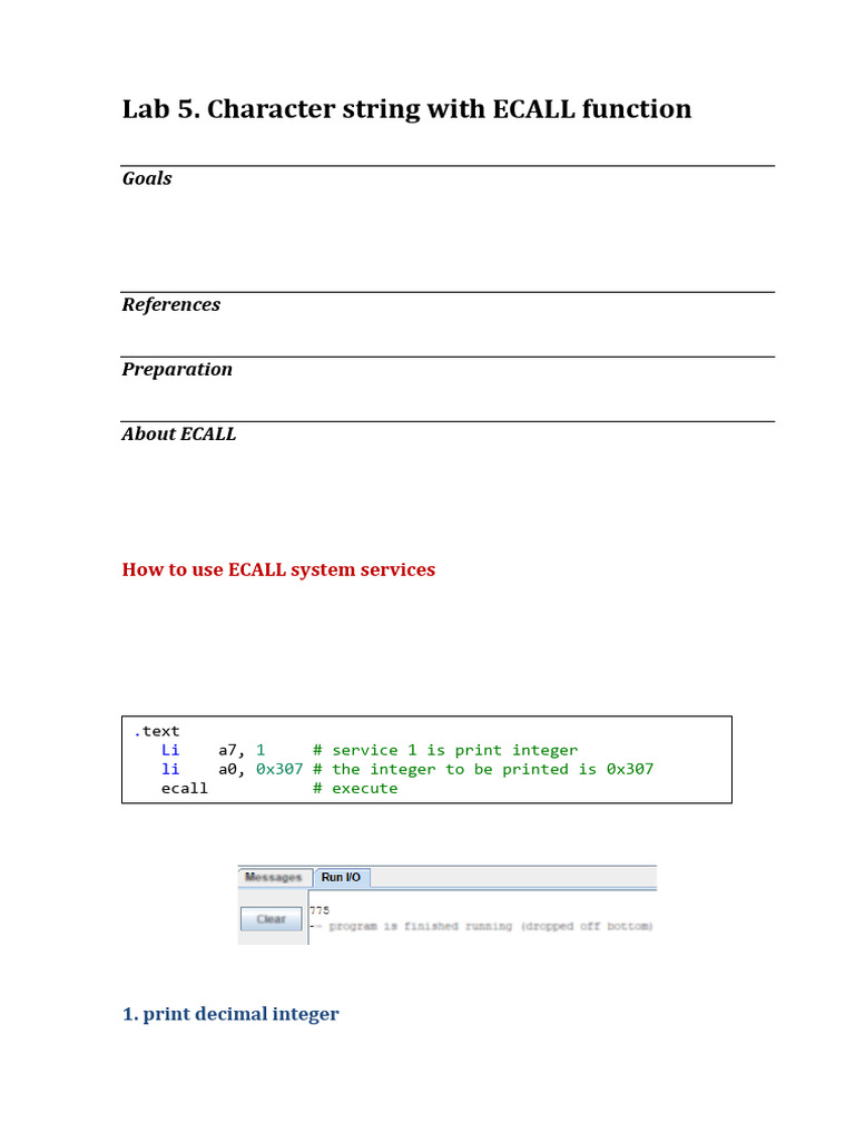 Lab05 Riscv Ict | PDF | String (Computer Science) | Computer Data