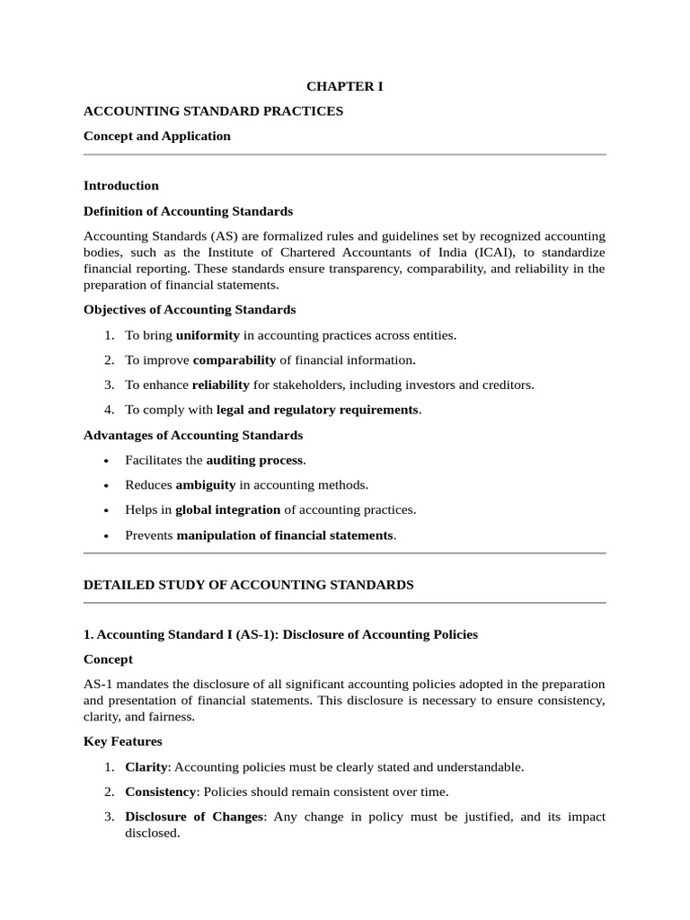 Accounting Standards Overview and Applications | PDF | Inventory ...