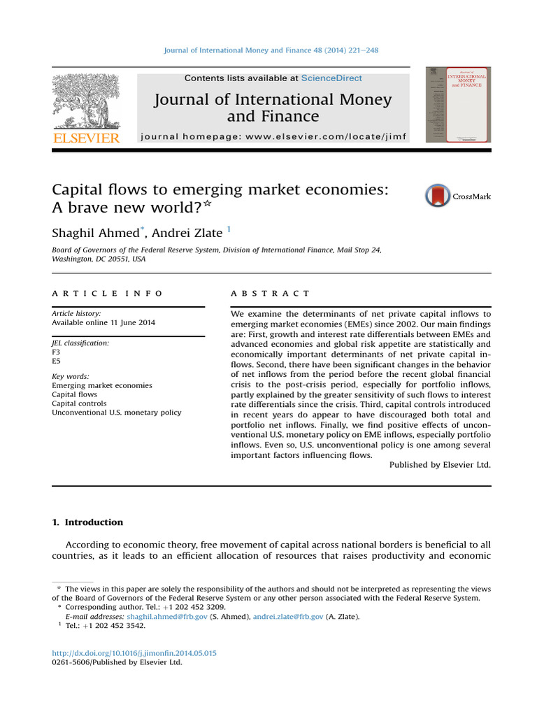 capital flows | PDF | Capital Account | Capital Control