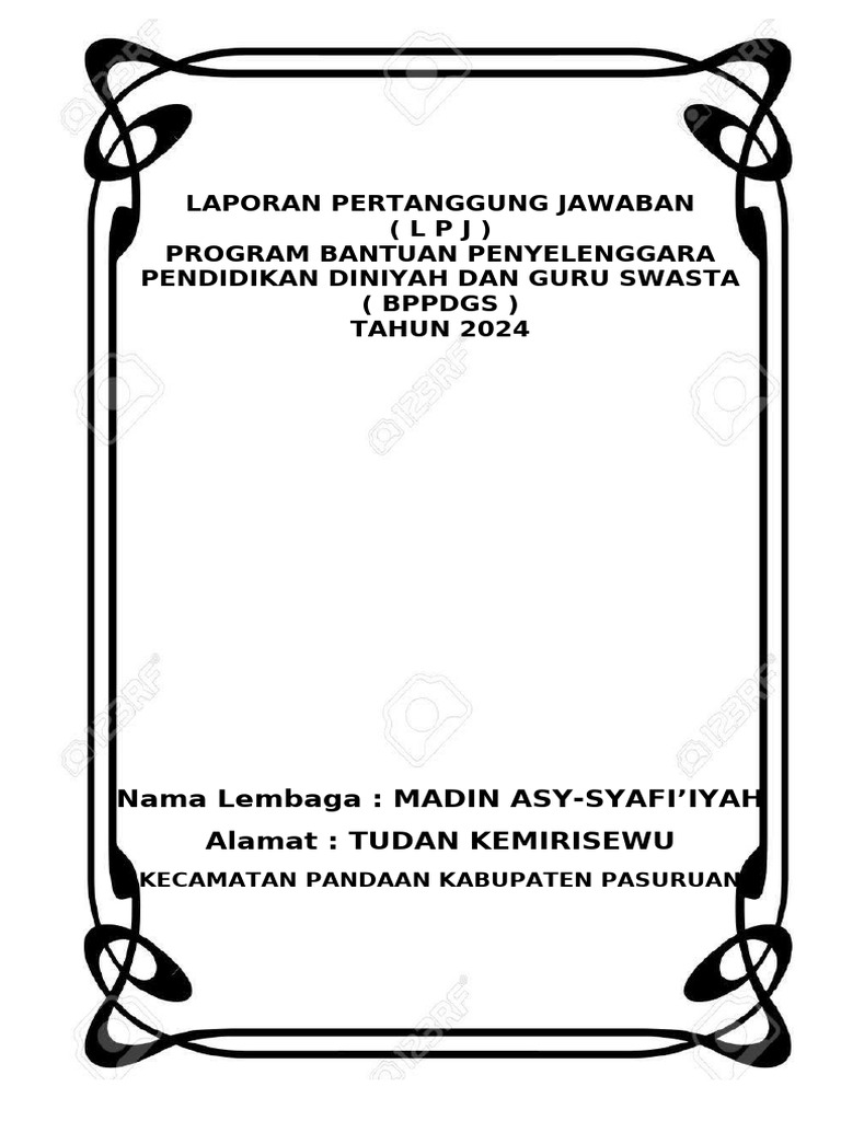 Sampul LPJ BPPDGS Madin 2024 | PDF