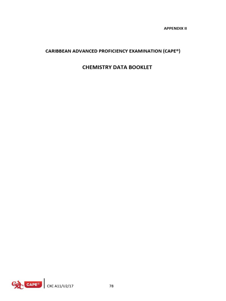 Data Booklet Chem | PDF