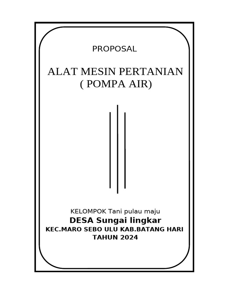 Proposal Alsintan Kelompok Tani Pulau Maju | PDF