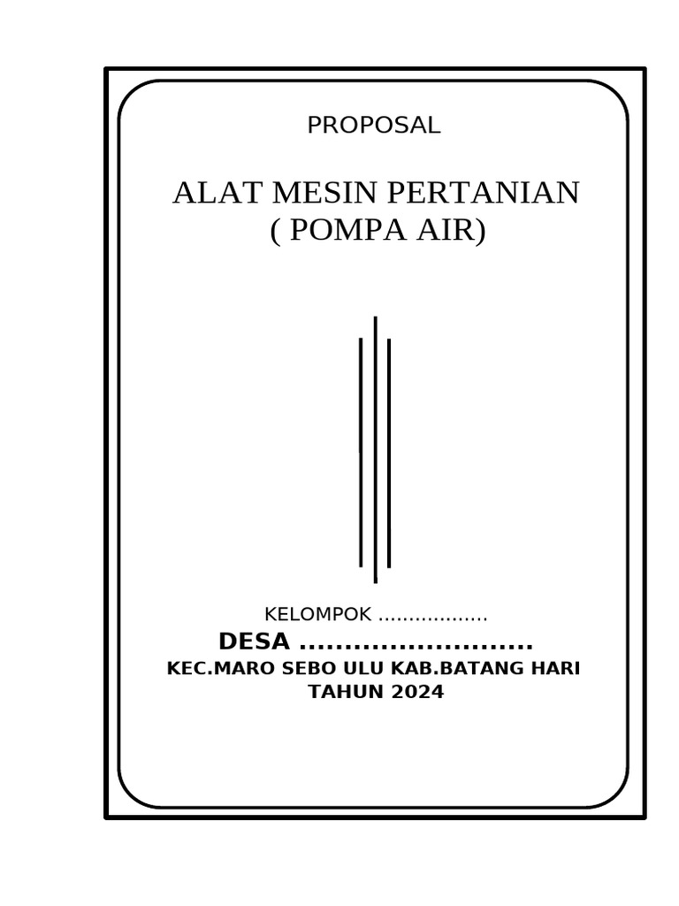 Proposal Pompa | PDF