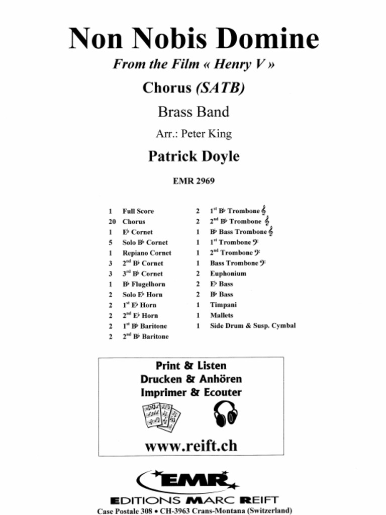 JM80853 Non Nobis Domine | PDF