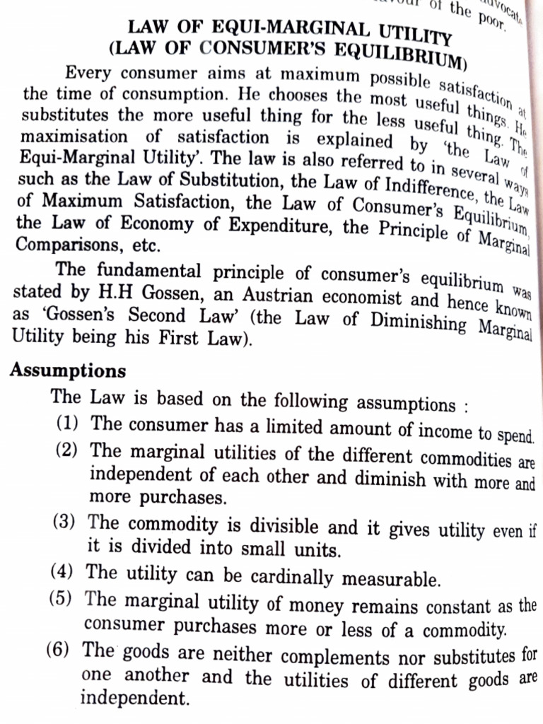 Consumer Equilibrium Explained | PDF | Utility | Marginal Utility