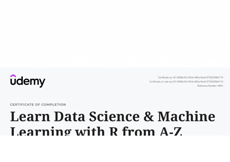 Udemy Certificate | PDF