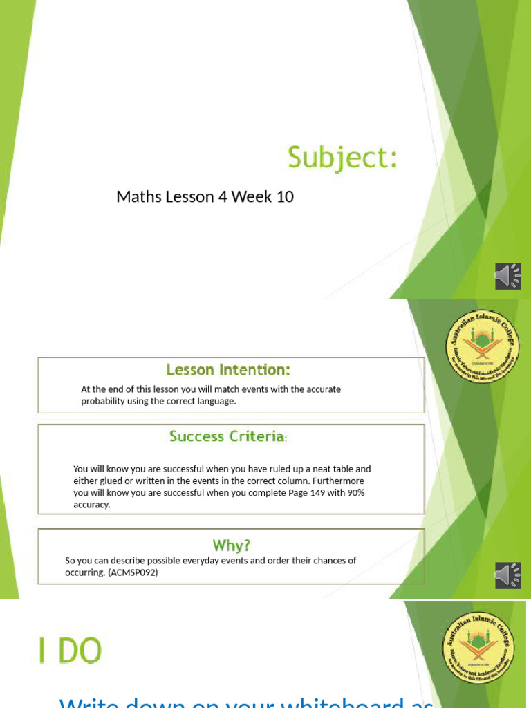 Maths Week 10 Lesson 4 Thursday | PDF