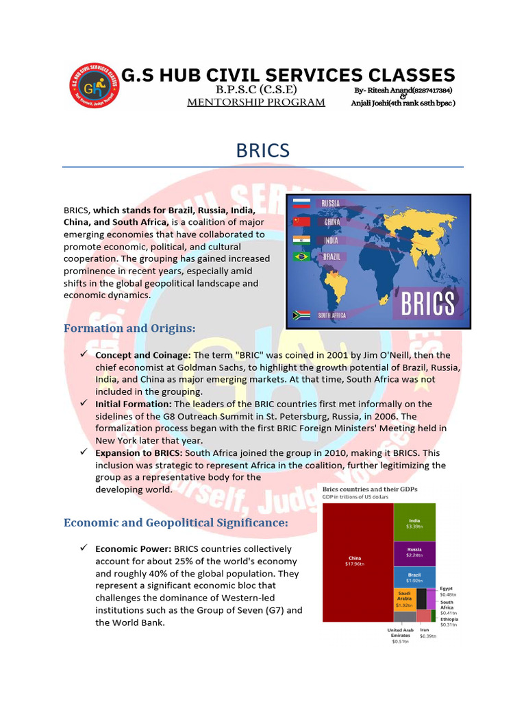 BRICS | PDF | Bric | International Relations