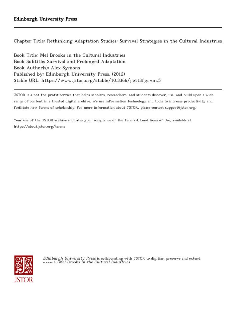 2012 Rethinking Adaptation Surviving Strategies | PDF | The Walt Disney ...
