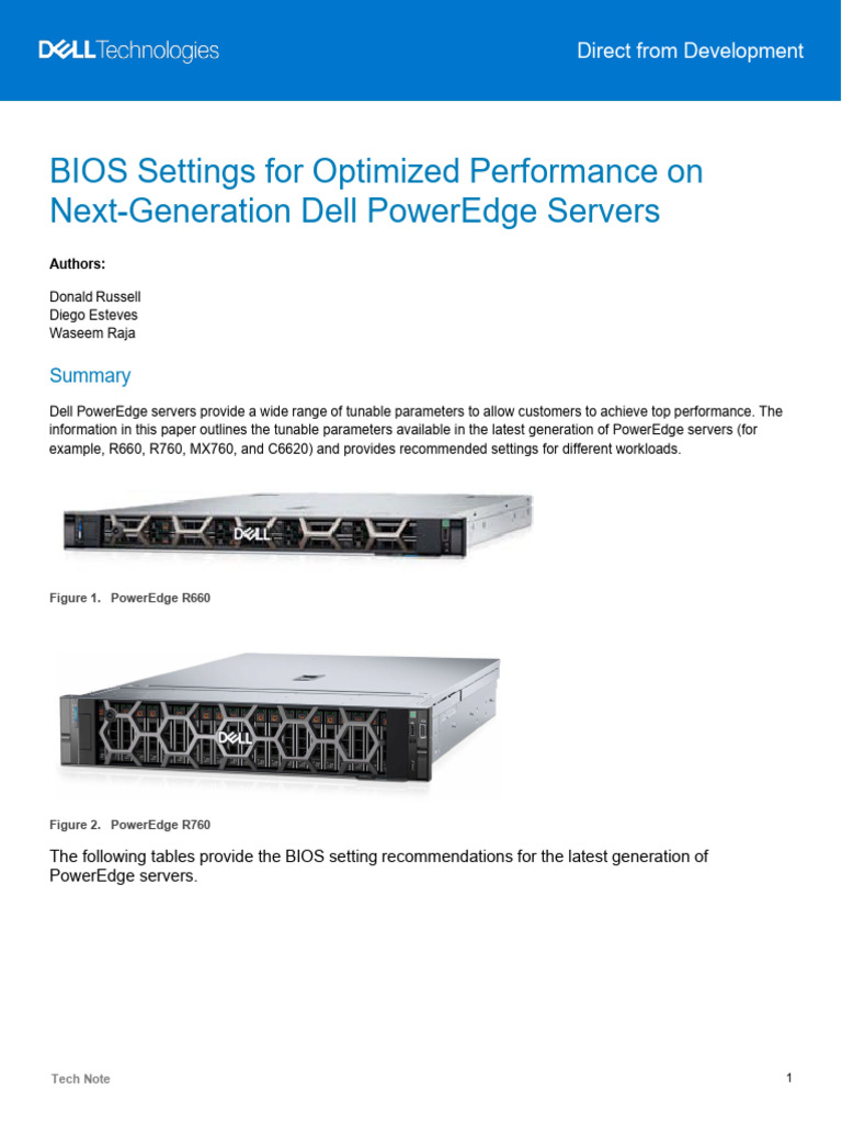 16G Poweredge Bios Performance | PDF | Central Processing Unit | Cpu Cache