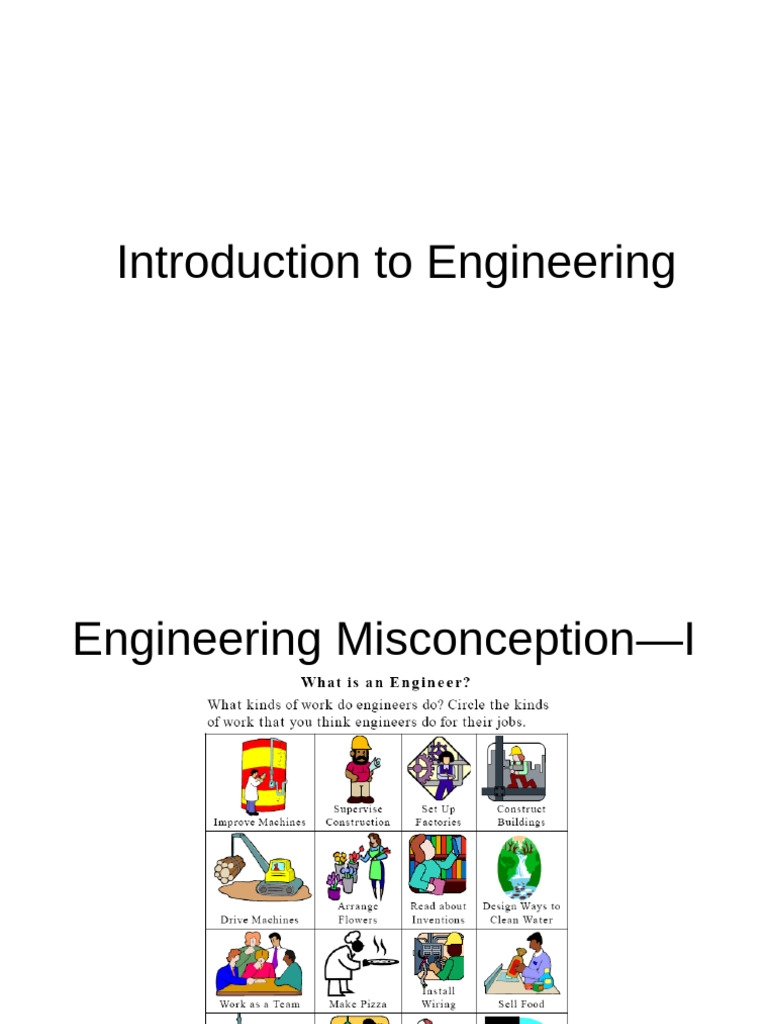 Introduction To Engineering | PDF | Engineering | Mechanical Engineering