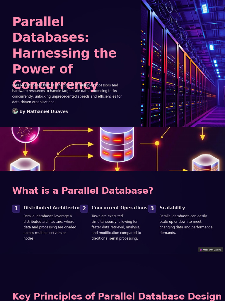 Parallel Databases Chapter 14 | PDF | Scalability | Databases Parallel Databases Chapter 14 | PDF | Scalability | Databases