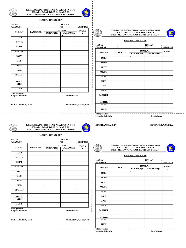 Kartu SPP | PDF