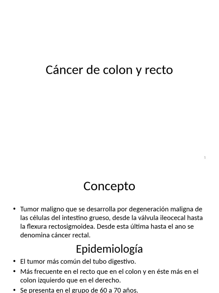 Cáncer de Colon: Epidemiología y Tratamiento | PDF | Cáncer colonrectal ...