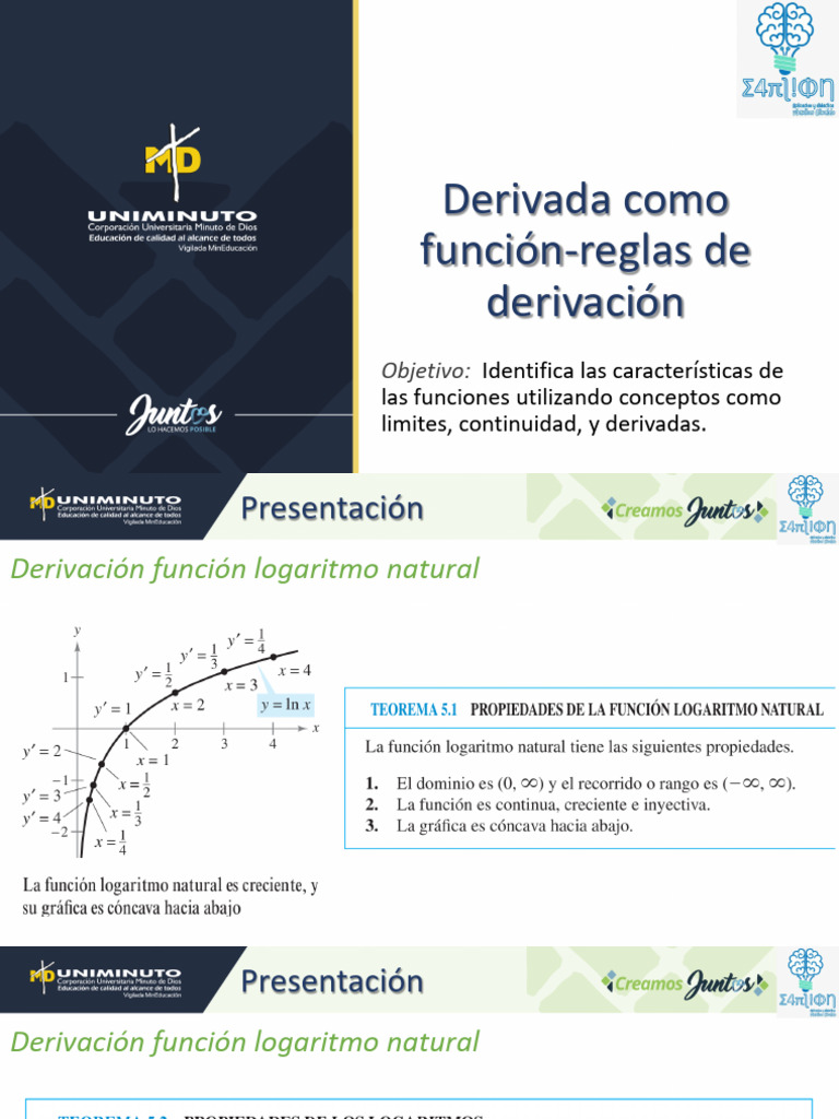 Derivación Logaritmica y Exponencial | PDF