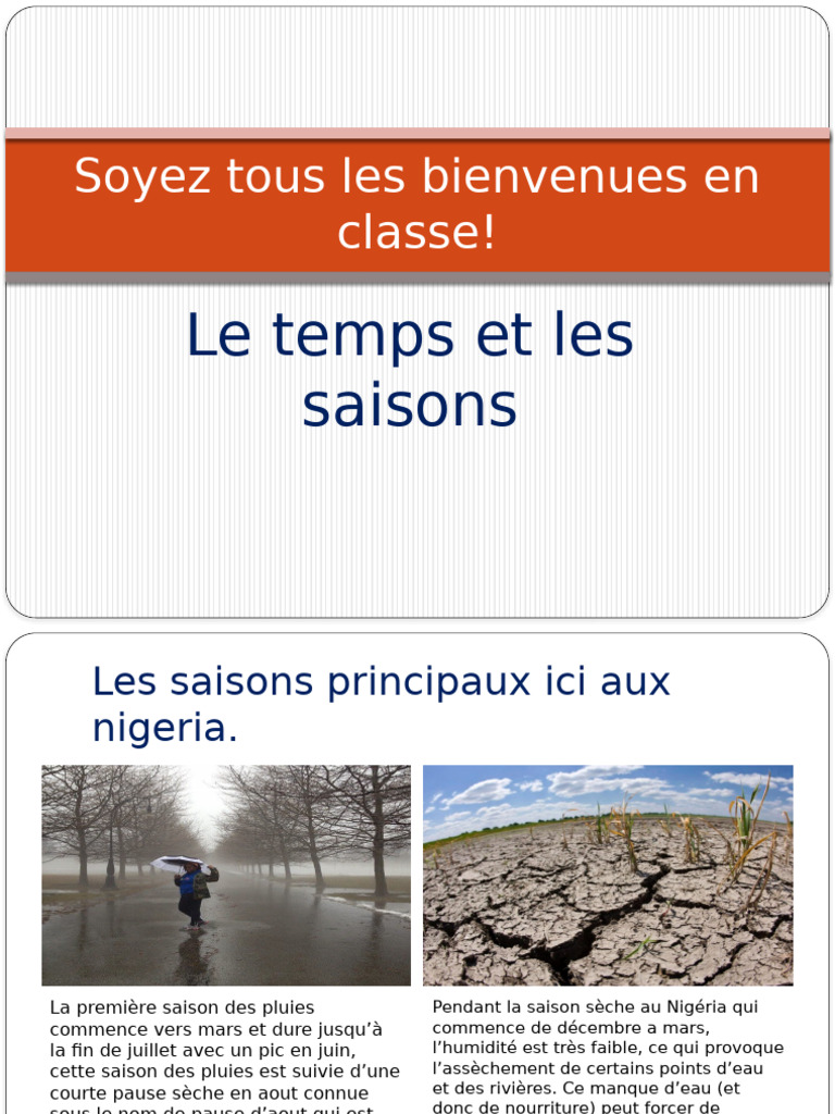 lcf- les temps et les saison | PDF | Mousson | Orage