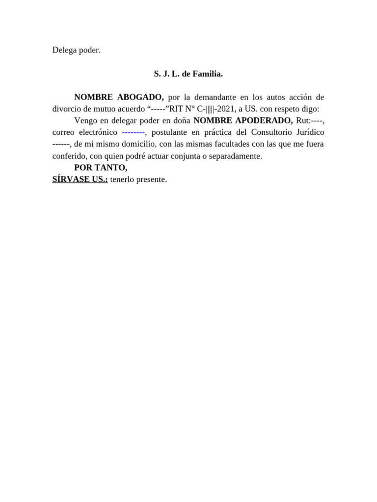 Delega Poder Documento 111 | PDF