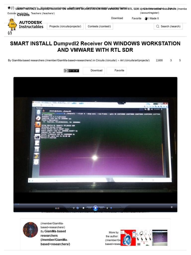 SMART INSTALL Dumpvdl2 Receiver ON WINDOWS WORKSTATION AND VMWARE WITH RTL SDR - 4 Steps ...