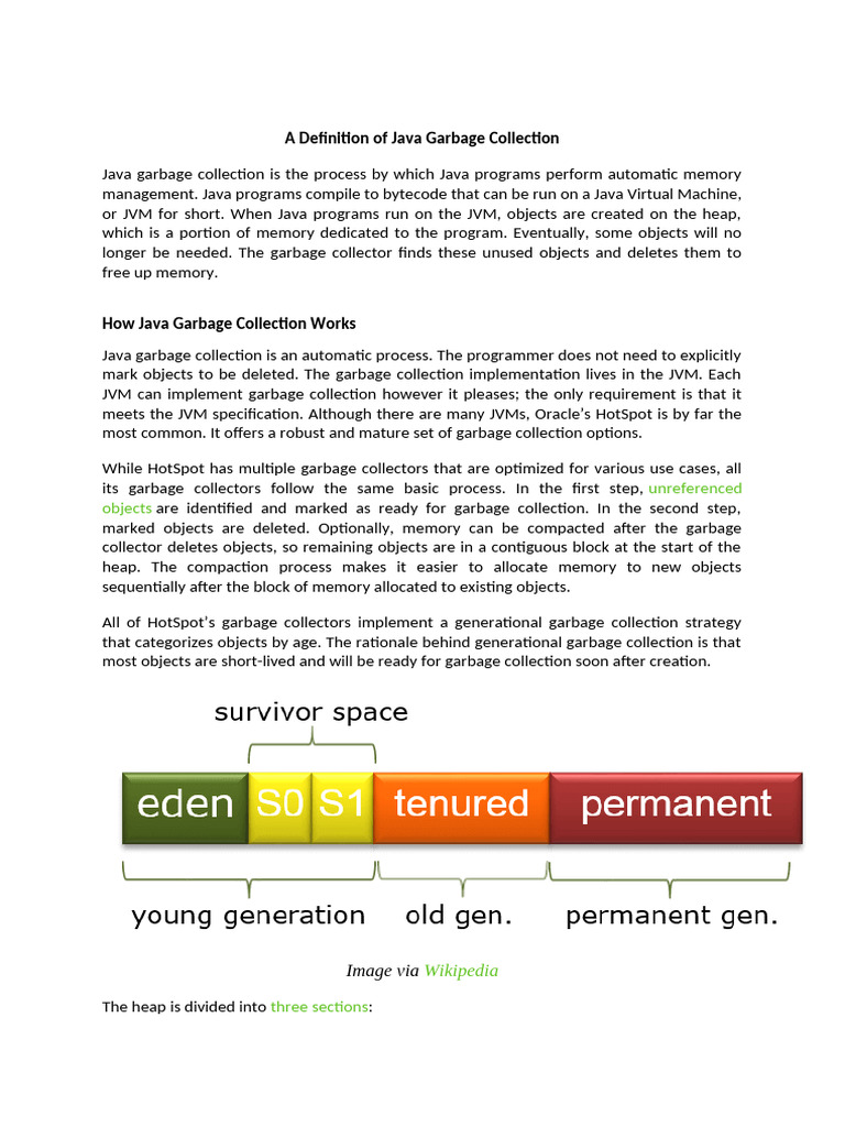A Definition of Java Garbage Collection | PDF | Java Virtual Machine | Java (Programming Language)