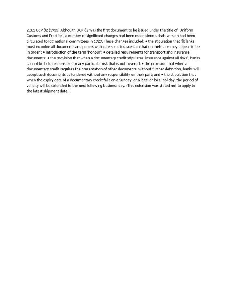 UCP 600 Overview and Key Changes | PDF