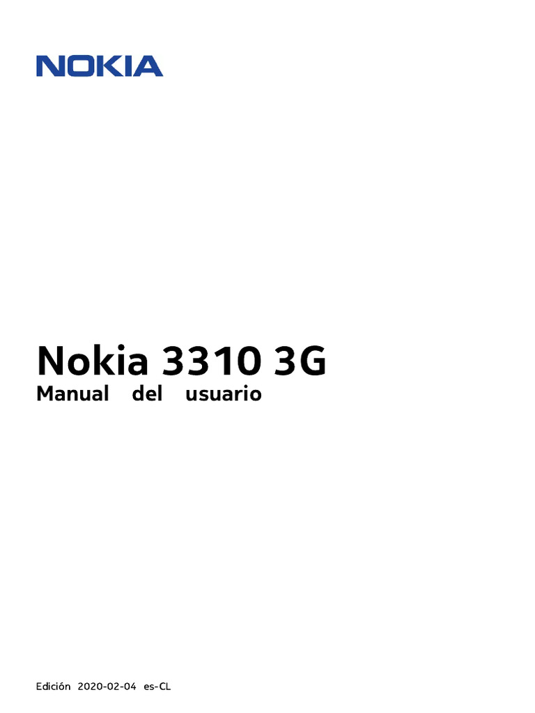 Manual Nokia 3310 (Español - 52 Páginas) | PDF