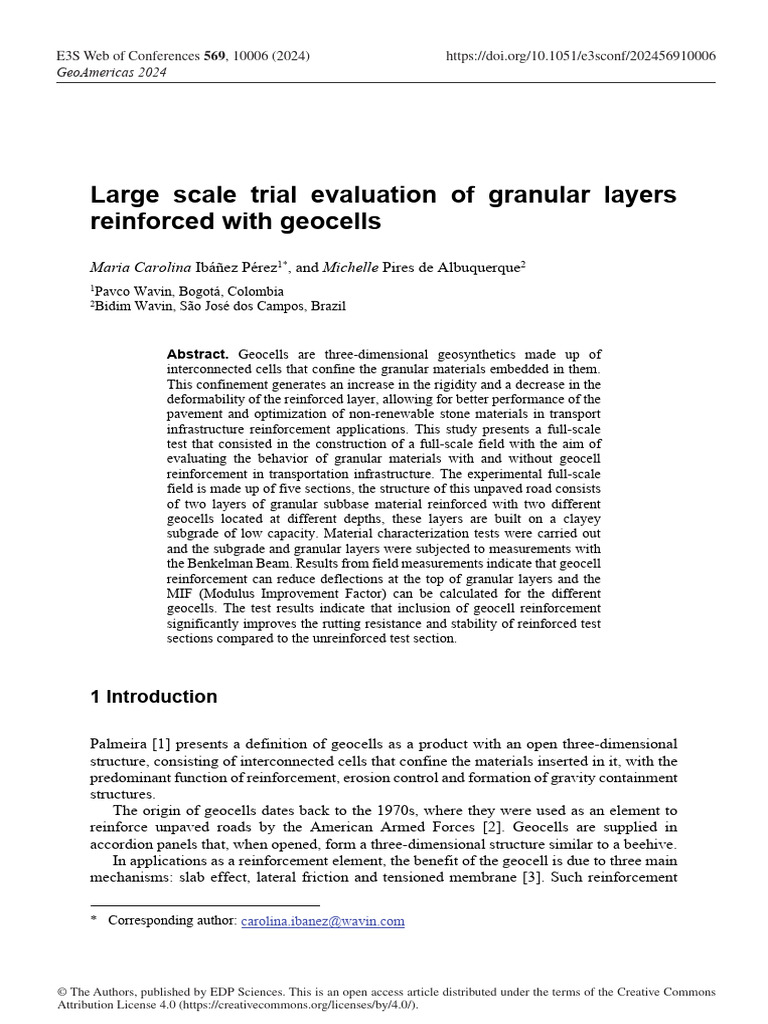 2024 - Large Scale Trial Evaluation of Granular Layers Reinforced With ...