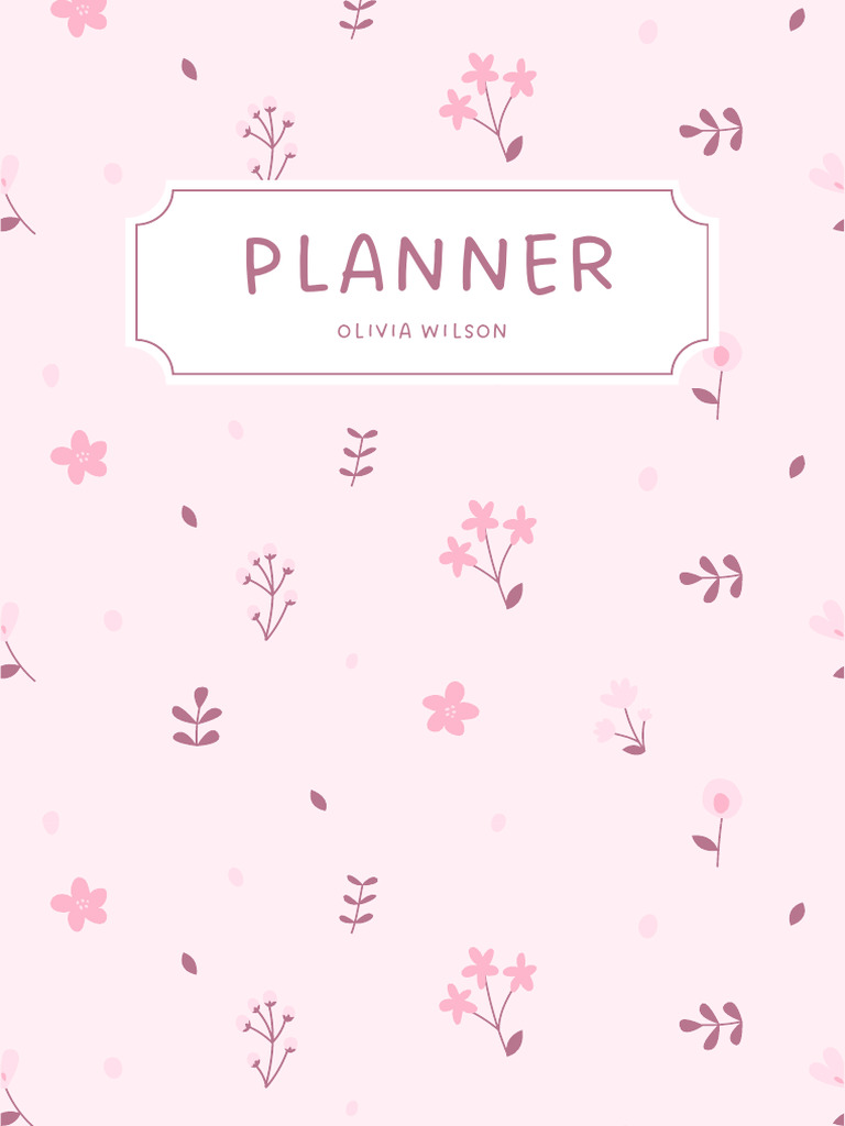 Pink and Purple Floral Aesthetic Planner | PDF