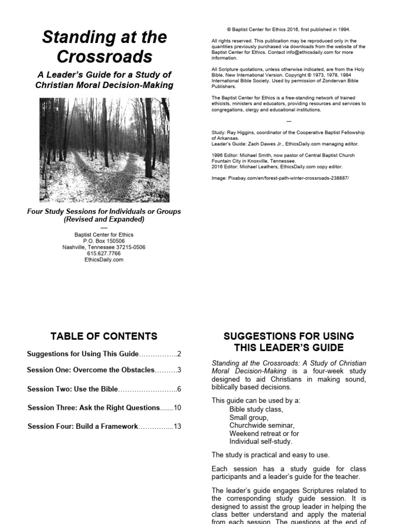 Standing at The Crossroads - LG | PDF | Bible | Book Of Proverbs