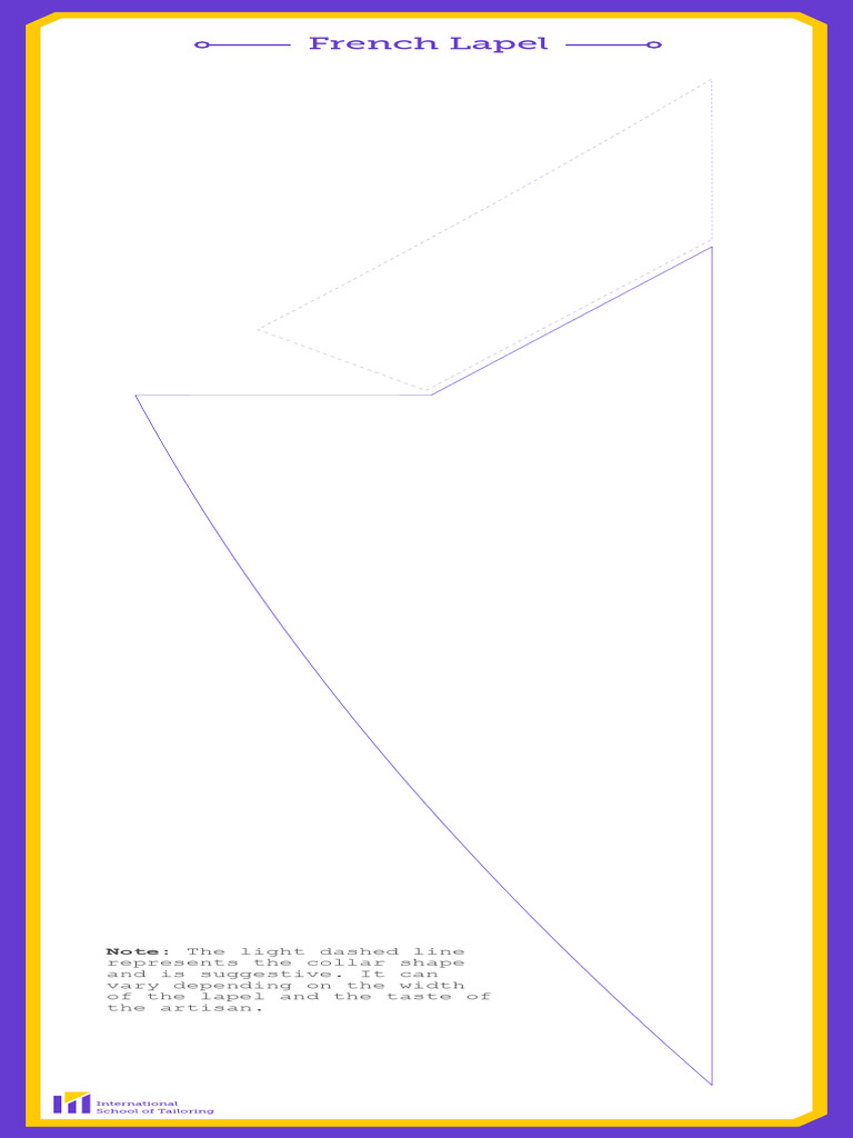 French Lapel - Bespoke Jacket Ruler Template | PDF