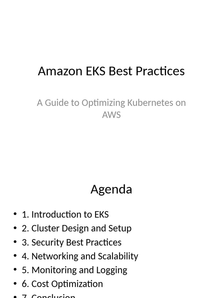 EKS Best Practices | PDF