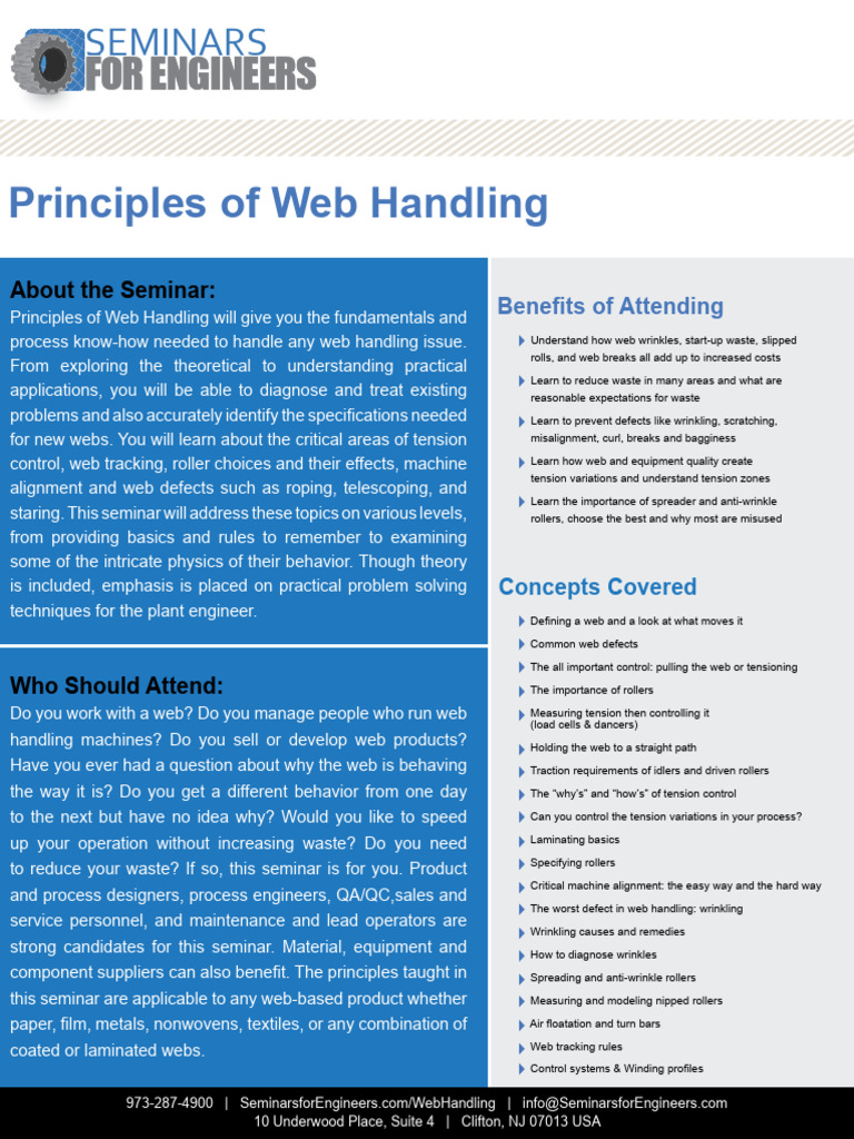TOPICOS Principles of Web Handling | PDF