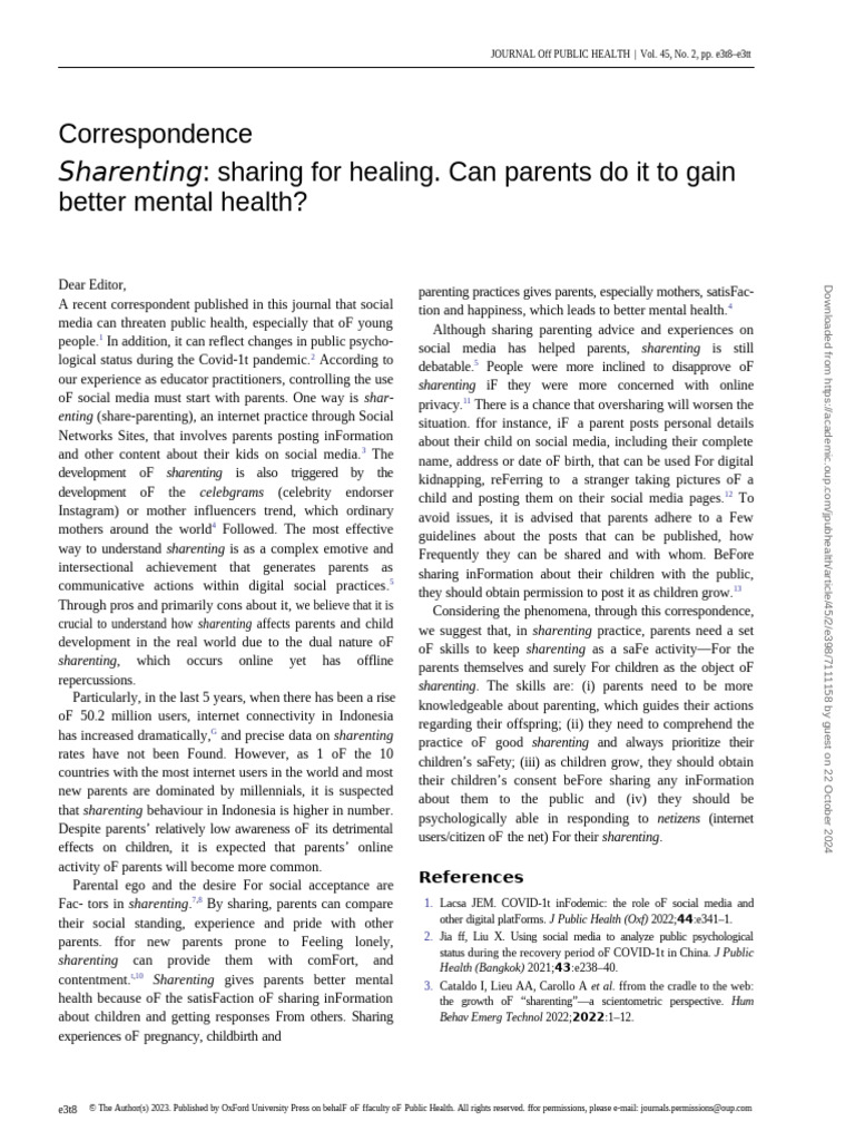 sharenting_1 | PDF | Human Development | Social Psychology