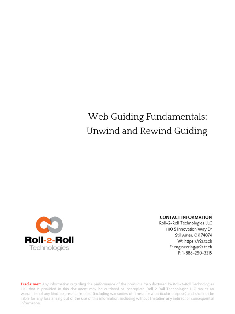 LER Unwind and Rewind Web Guiding | PDF | Bearing (Mechanical) | Friction
