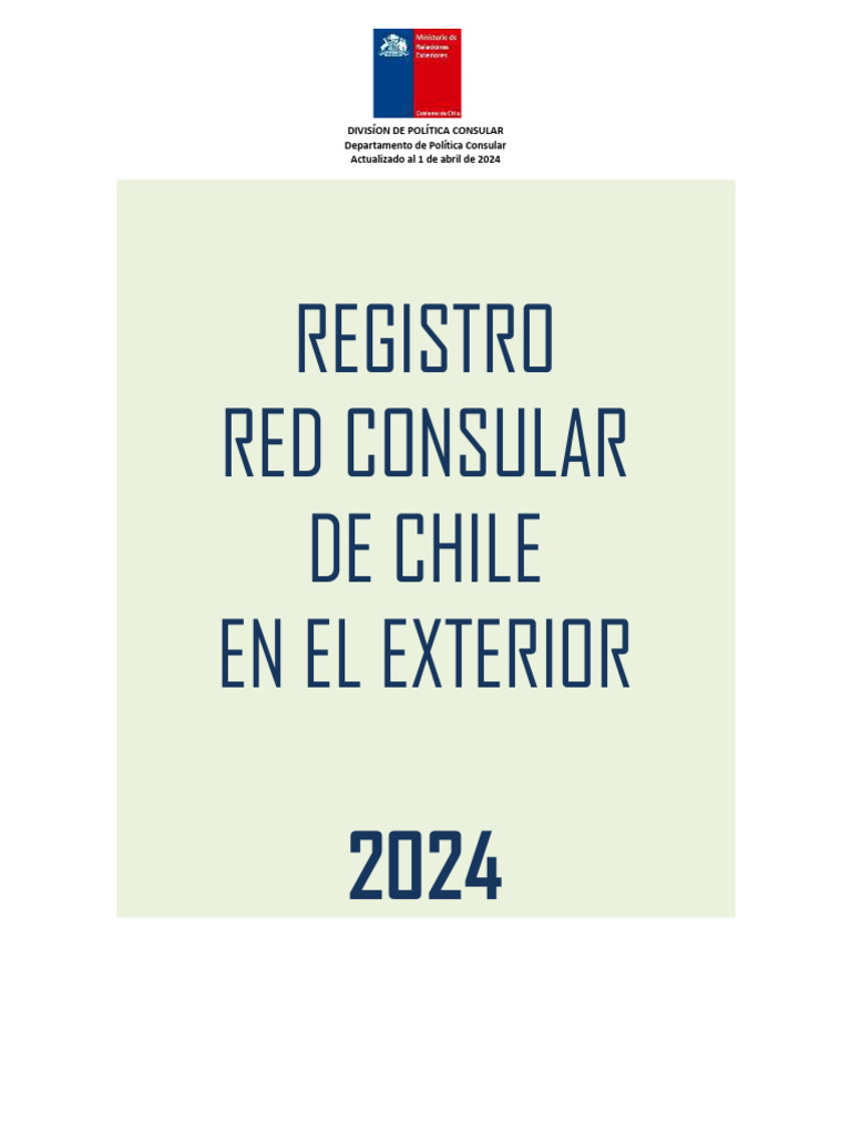 Red Consular de Chile en El Exterior | PDF