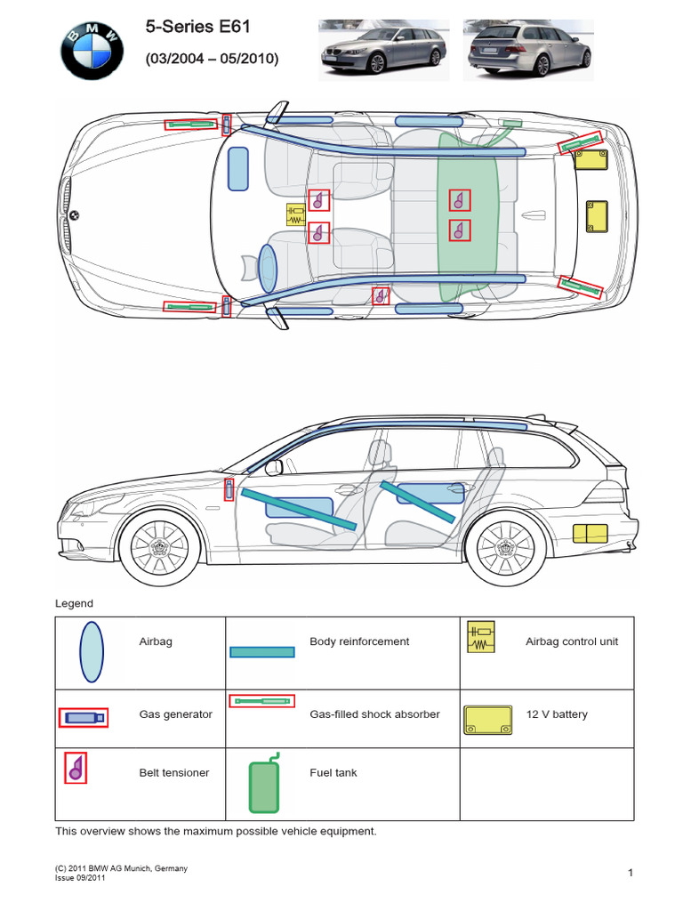 BMW 5-Series E61 Rescue Guide | PDF