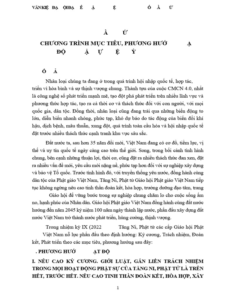 Phuong Huong Hoat Dong Phat Su Nhiem Ky 9 2022 2027 - 1 | PDF