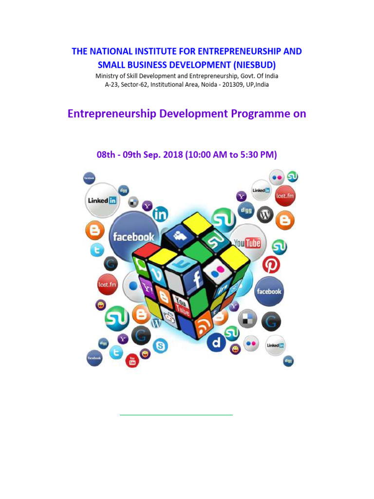 Entrepreneurship Training On Social Media Marketing 8 Sep 2018 | PDF ...
